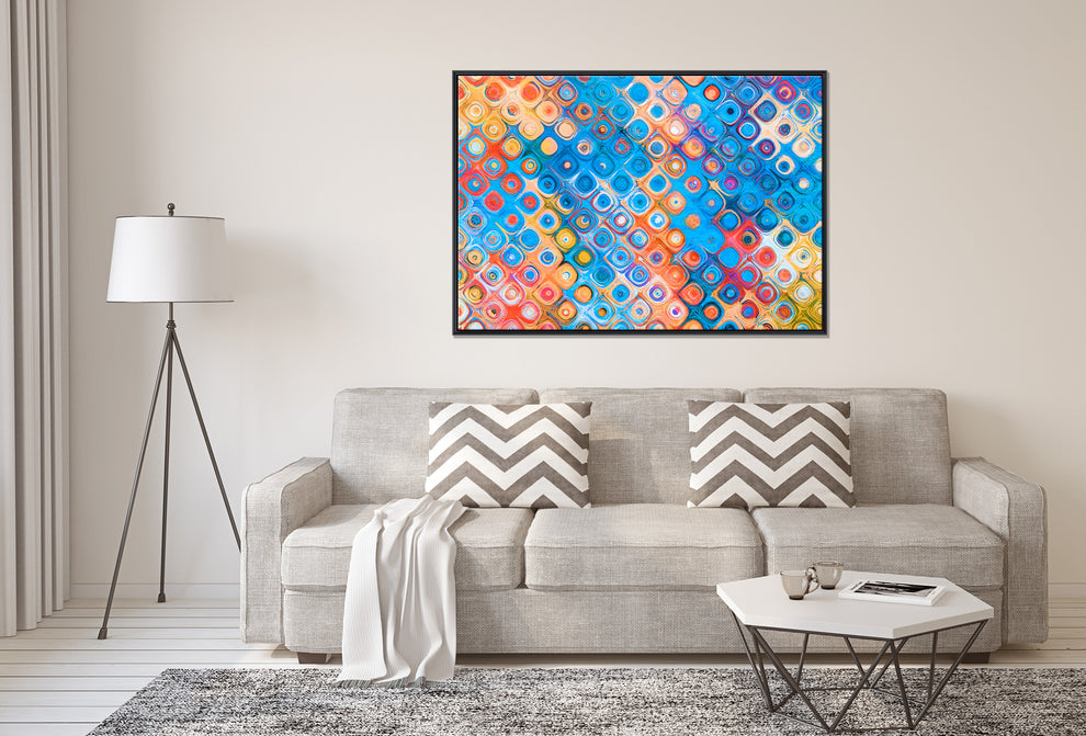 Abstract Morphing Blue and Violet Shapes - Floating Frames – Art Print ...